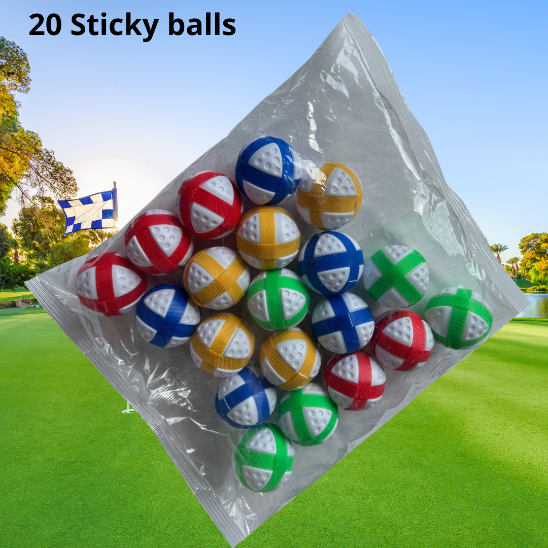 Sticky Balls (20 stk, 4 farver) – Games4fun.dk